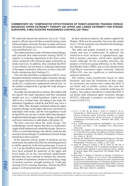 Pdf Commentary On Comparative Effectiveness Of Robot Assisted
