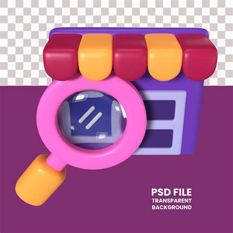 Premium Psd Product Search 3d Illustration Icon