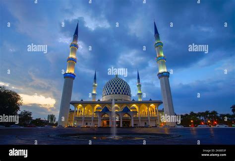 Sunset Of Masjid Negeri Shah Alam Or Well Known Officially As Mosque Of
