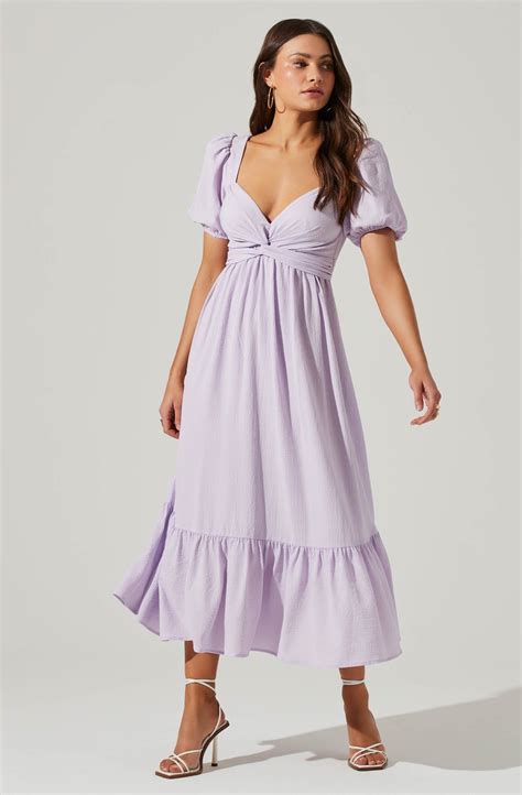 Twist Bust Tie Back Midi Dress Astr The Label Nordstrom Dresses