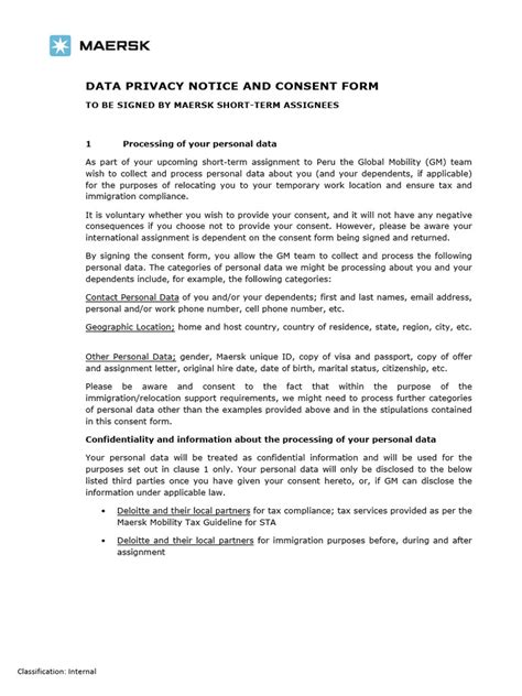 Data Privacy Notice And Consent Form 3 Pdf Information Privacy Privacy