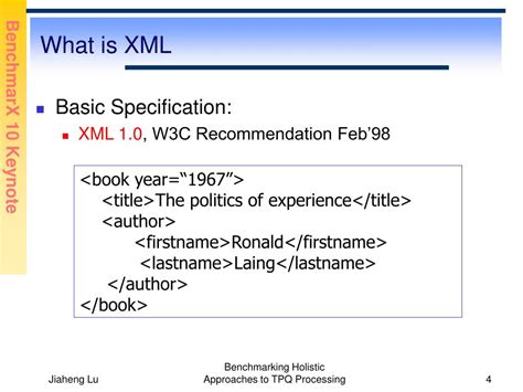 Ppt Benchmarking Holistic Approaches To Xml Tpq Processing Powerpoint