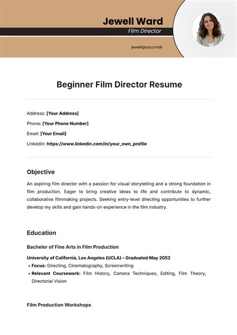 Cinema Manager Resume
