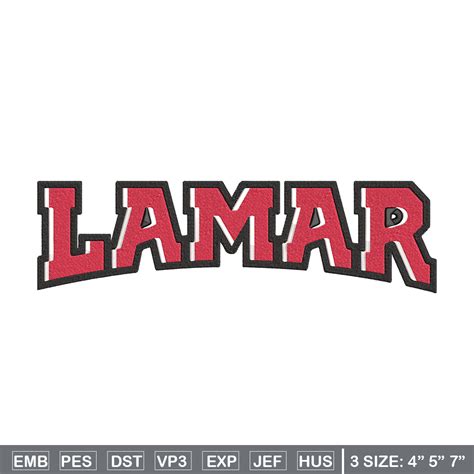 Lamar University Logo Embroidery Design Ncaa Embroidery Em Inspire