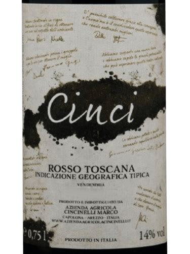 Azienda Agricola Cincinelli Cinci Rosso Vivino Italia