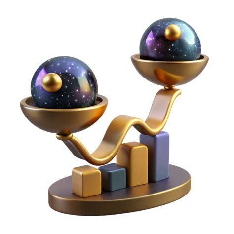 Stunning Rustic Upward Trending Graph On Balancing Scale Cutout