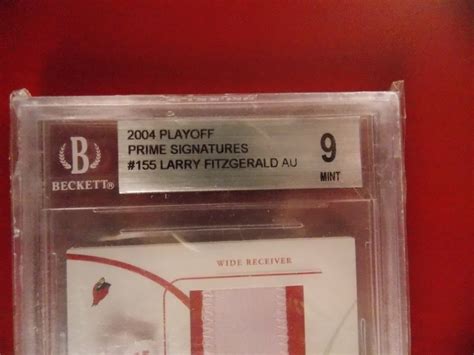 Larry Fitzgerald 2004 Playoff Prime Signatures Rc Autograph Jersey Card 9 Mint Ebay