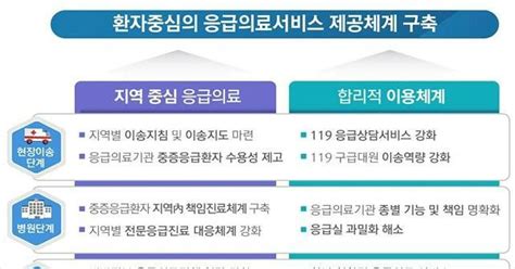 응급환자 구급차 뺑뺑이 사라지나응급의료체계 개선방향 확정