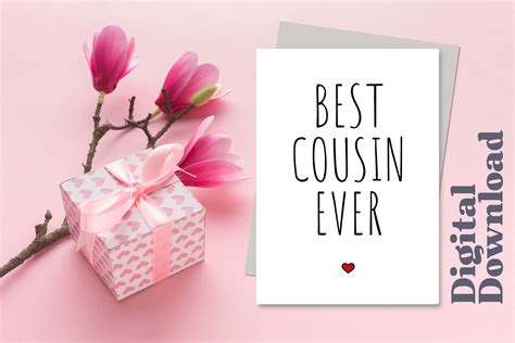 Printable Card For Cousin Birthday Card Cousin Best Cousin Etsy