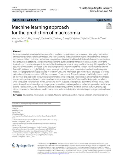 Machine Learning For Accurate Estimation Of Fetal Gestational Age Based