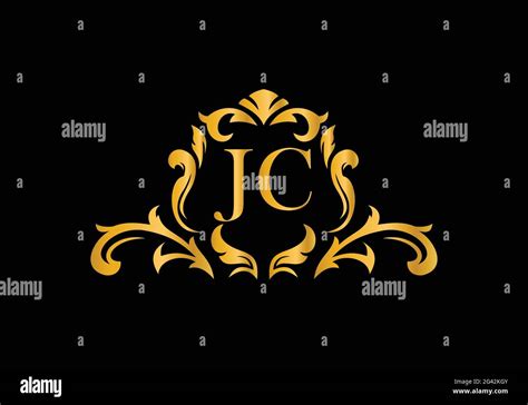 Luxury Alphabet Letters Jc Golden Floral Alphabet Monogram Initials