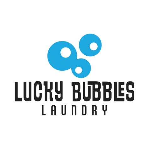 Elegant Playful Laundry Logo Design For Lucky Bubbles Laundry By