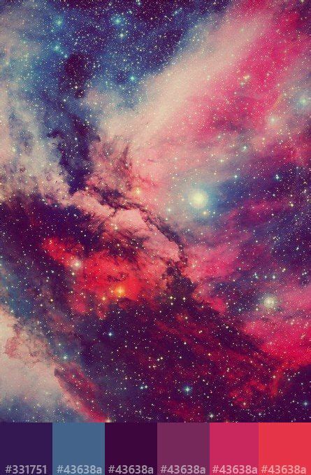 Galaxy Color Palette Blue Purple Pink Red Original Image From