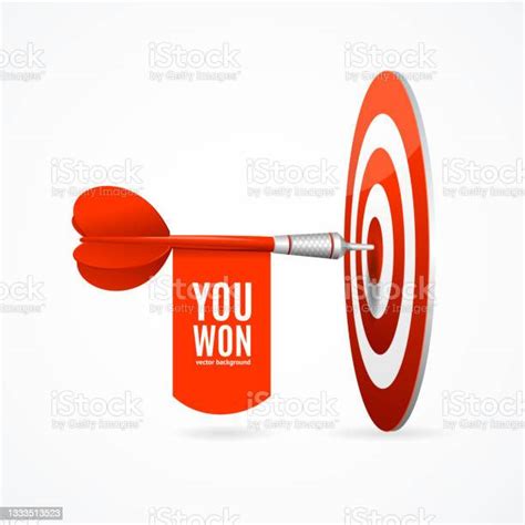 현실적인 상세한 3d 다트 배너 당신은 개념 광고 포스터 카드를 원 3차원 형태에 대한 스톡 벡터 아트 및 기타 이미지 3차원 형태 불스아이 개념 Istock