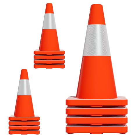 Barricade Cone Heavy Duty Base 20 Piece Set Orange Traffic Cone