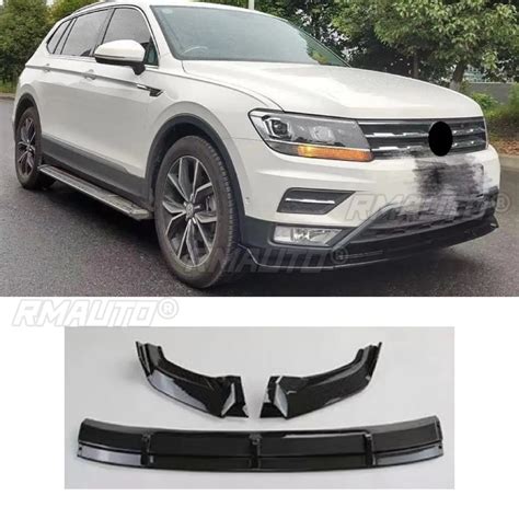 Car Front Bumper Lip Compatible With For Volkswagen Tiguan L 2017 2021