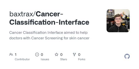 Github Baxtrax Cancer Classification Interface Cancer Classification Interface Aimed To Help