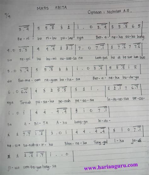 Not Balok Dan Not Angka Lagu Bunda