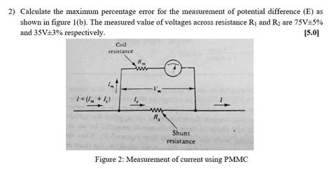 solved 2 calculate the maximum percentage error for the