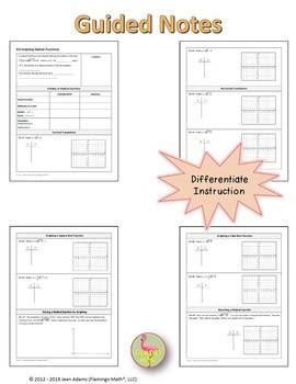 Graphing Radical Functions Algebra 2 Unit 6 By Jean Adams TpT
