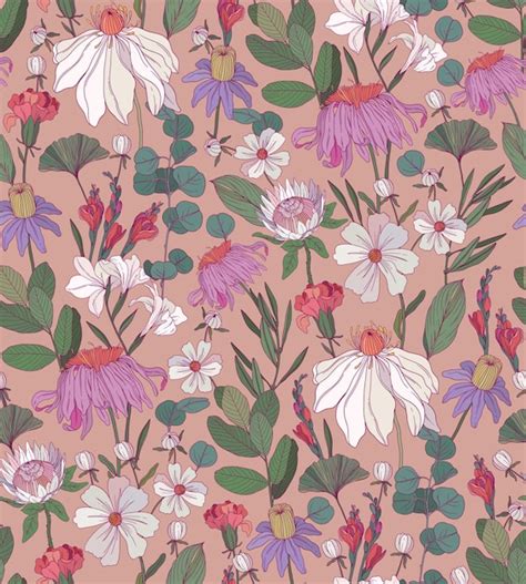Premium Photo Floral Pattern Background