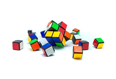 Premium Photo Photo Of Many Small Cubes Isolated On White Background