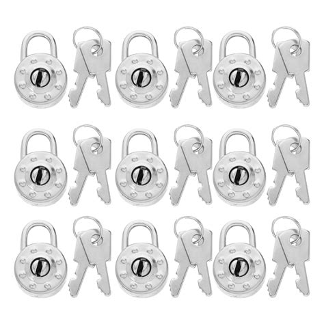 Qiditong 1 Set Mini Round Shaped Padlocks With Keys For Jewelry Box