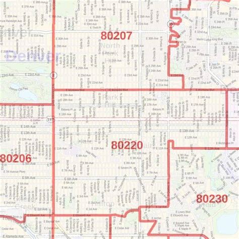 Denver Colorado Zip Code Map Us Zip Code 80207 Denver Colorado