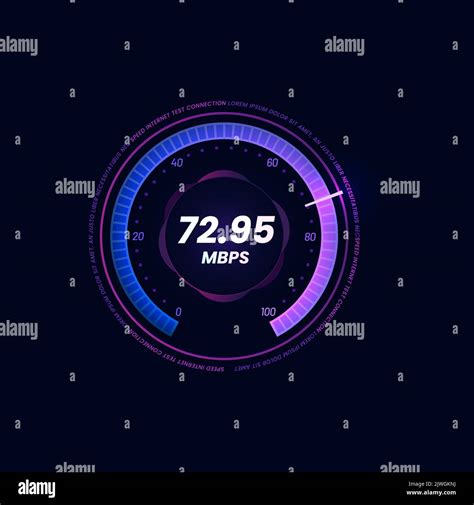 Internet Speed Meter Futuristic Dial Wi Fi Signal Strength Neon
