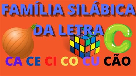 FamÍlia SilÁbica Da Letra Caprendendo As SÍlabas Ca Ce Ci Co Cu CÃo