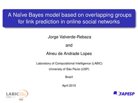 Ppt A Na Ve Bayes Model Based On Overlapping Groups For Link