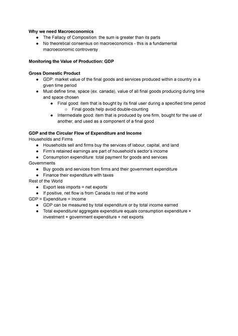 chapter 4 lecture 4 notes why we need macroeconomics the fallacy of