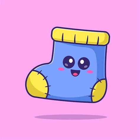 Free Vector Cute Socks Floating Cartoon Vector Icon Illustration