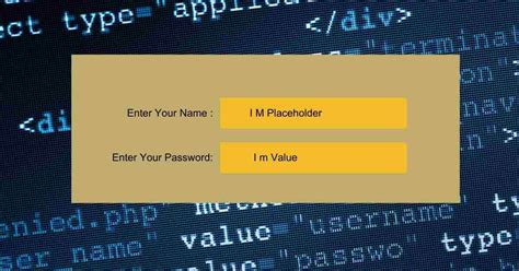 What Is The Difference Between Value And Placeholder In Html Lipsum Hub
