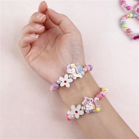 10 Braccialetti Unicorno In Legno Per Bambini Velz