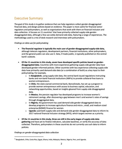 Collecting And Using Gender Disaggregated Data For Financial Policymaking United Nations