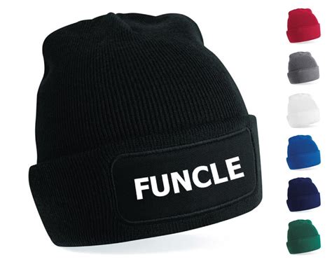 Personalised Uncle Hat Funcle Beanie Hat For Uncles Grandads