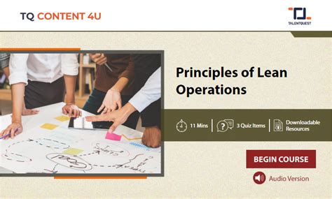 Principles Of Lean Operations Catálogo