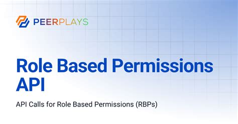 Role Based Permissions Api Peerplays Developer Docs