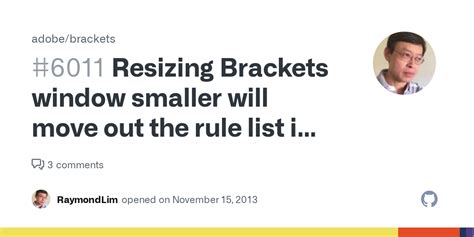 Resizing Brackets Window Smaller Will Move Out The Rule List In The Css