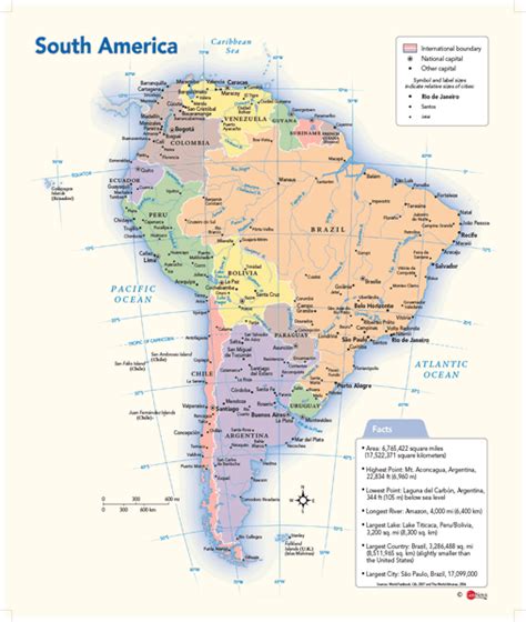South America Political Wall Map By Geonova Mapsales