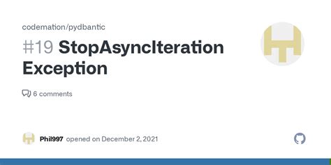 StopAsyncIteration Exception Issue Codemation Pydbantic GitHub