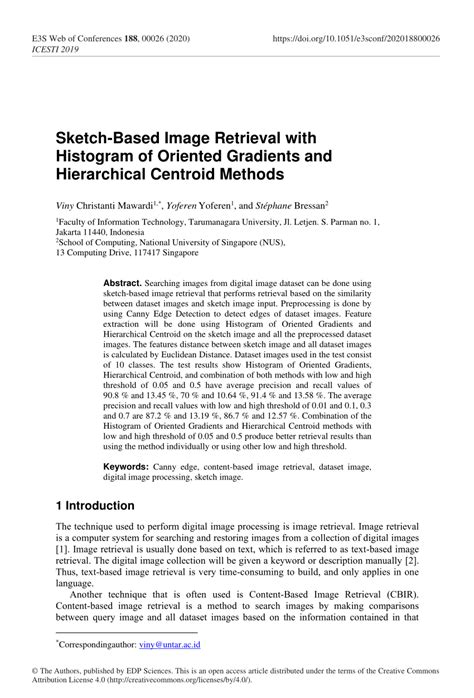 Pdf Sketch Based Image Retrieval With Histogram Of Oriented Gradients