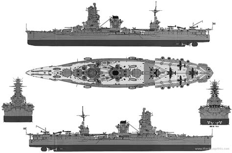 Blueprints Ships Battleships Japan Ijn Ise Battleship Carrier