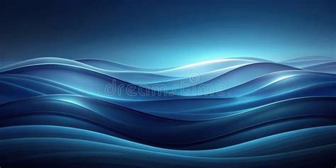 Abstract Blue Wave Pattern Serene Undulating Forms And Smooth Curves In Deep Ocean Hues