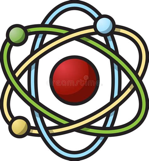 Cute Atom Editable Cartoon Style Icon Stock Illustration Illustration Of Symmetry Organ