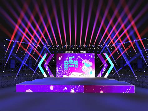 Dj舞台3d效果图 3d设计联系我 站酷zcool