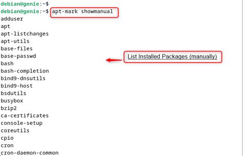 how to list installed packages on debian 12 linux genie
