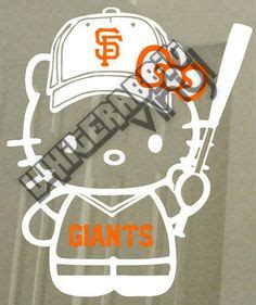 Hello Kitty San Francisco Giants Baseball Player Decal Check It Out