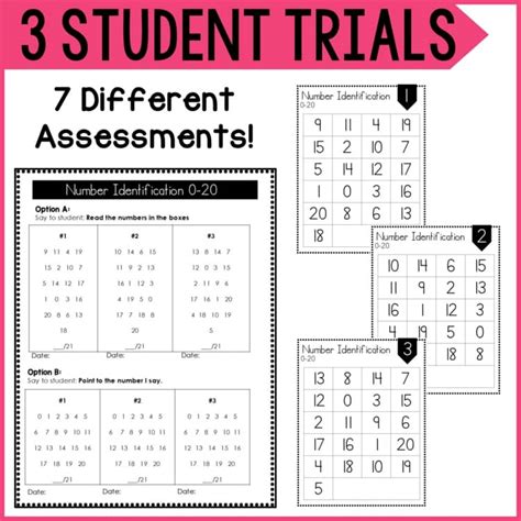 Progress Monitoring Math Assessment Numbers By Olivia Ginder Tpt